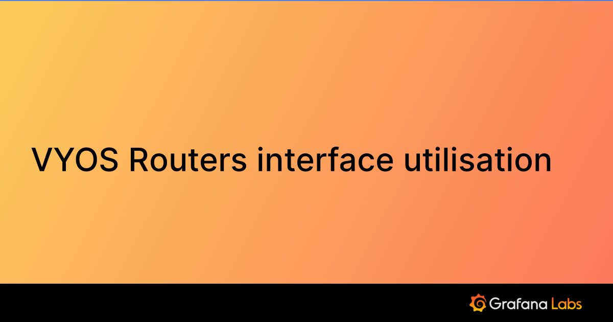 VYOS Routers interface utilisation | Grafana Labs